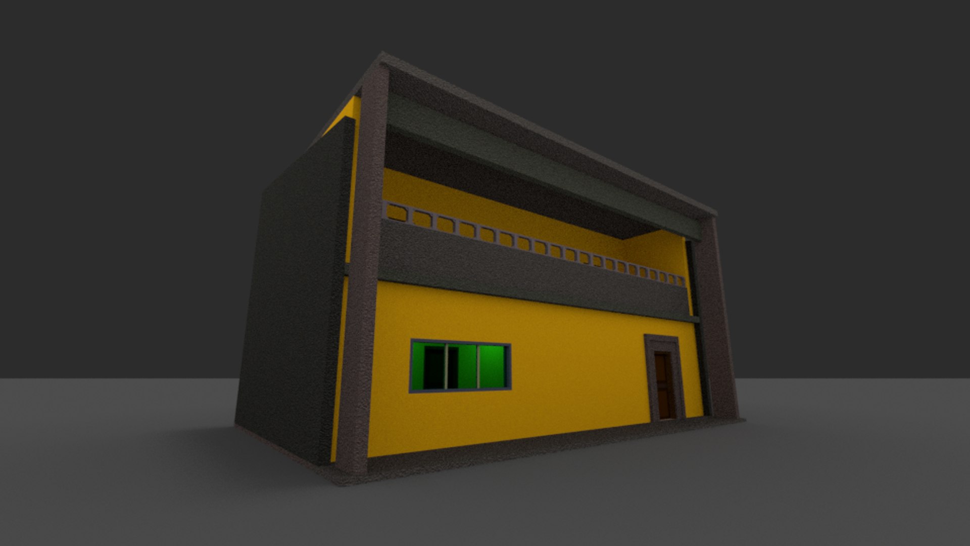 3D Model Yellow Building Structure - TurboSquid 1424645