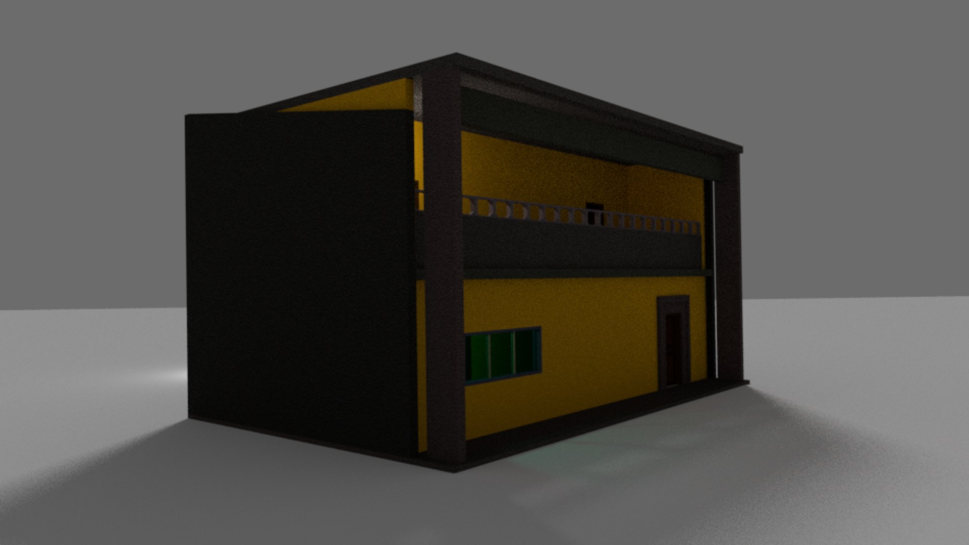 3D Model Yellow Building Structure - TurboSquid 1424645