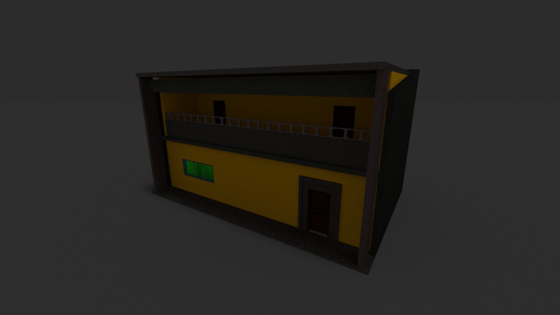 3D Model Yellow Building Structure - TurboSquid 1424645