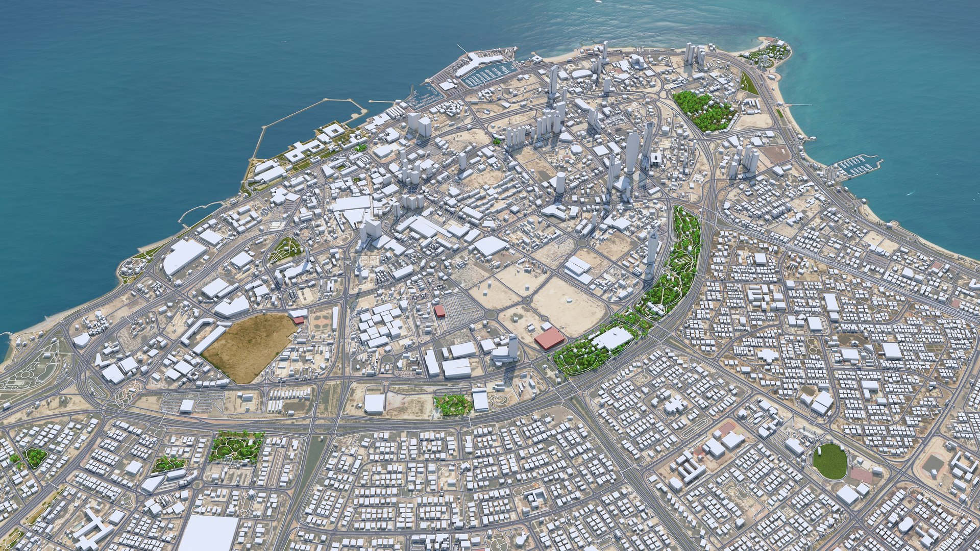 Kuwait Downtown 3D - TurboSquid 1989260