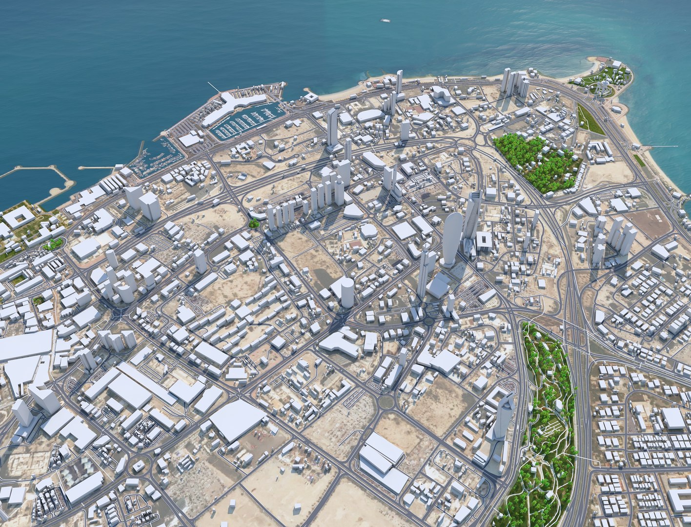 Kuwait Downtown 3D - TurboSquid 1989260