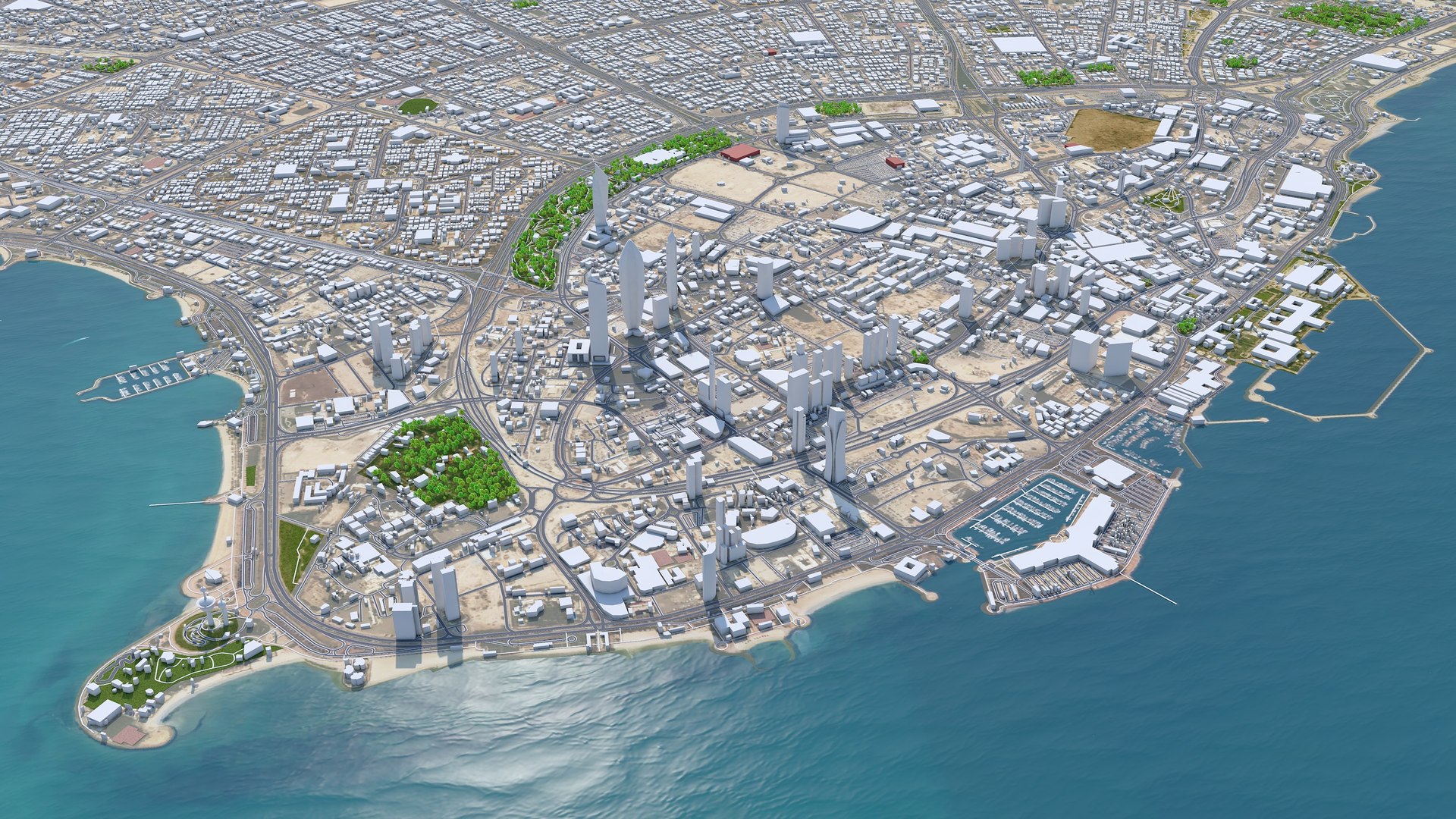 Kuwait Downtown 3D - TurboSquid 1989260