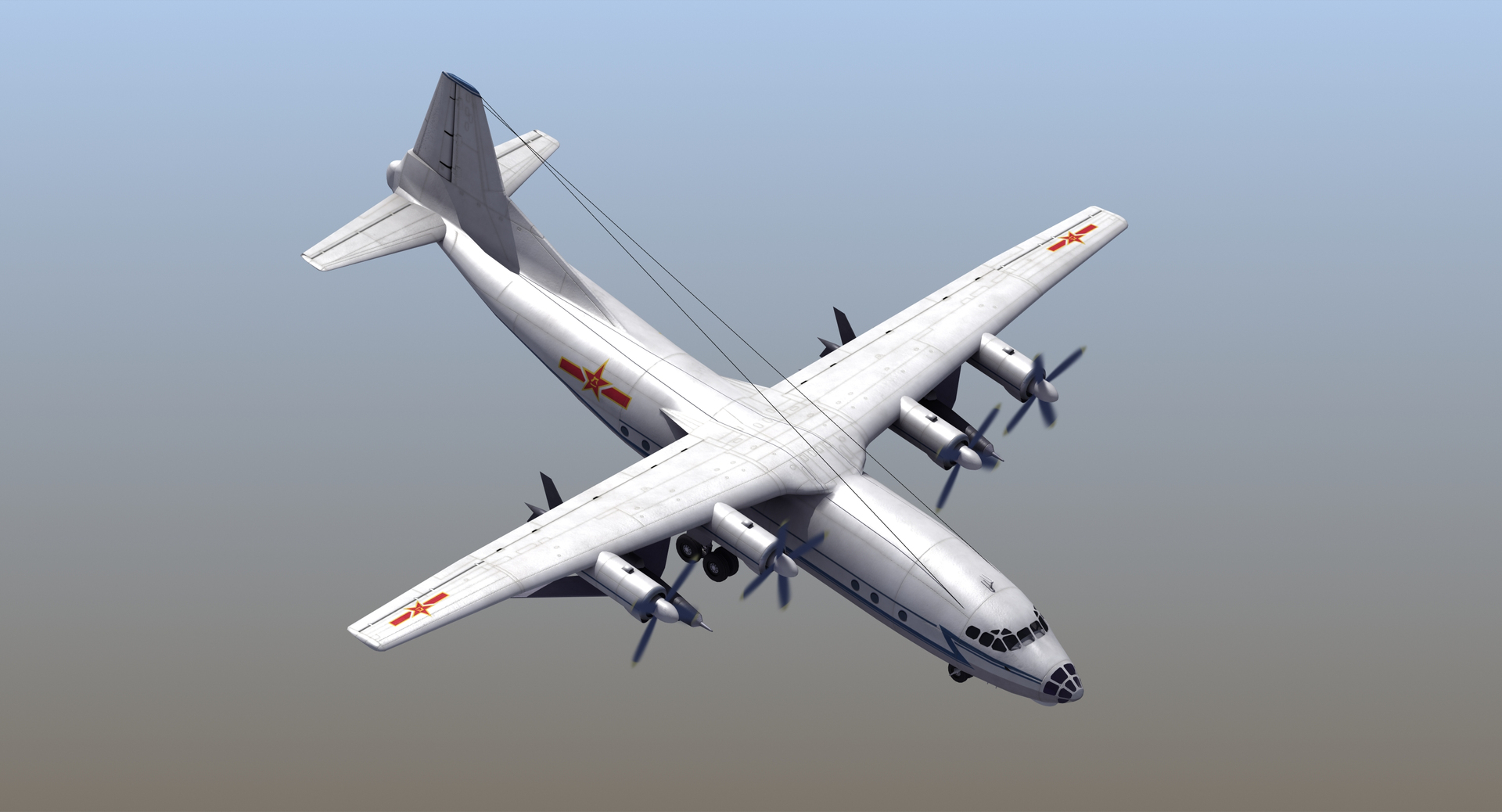 3D chinese support aircraft model - TurboSquid 1303799