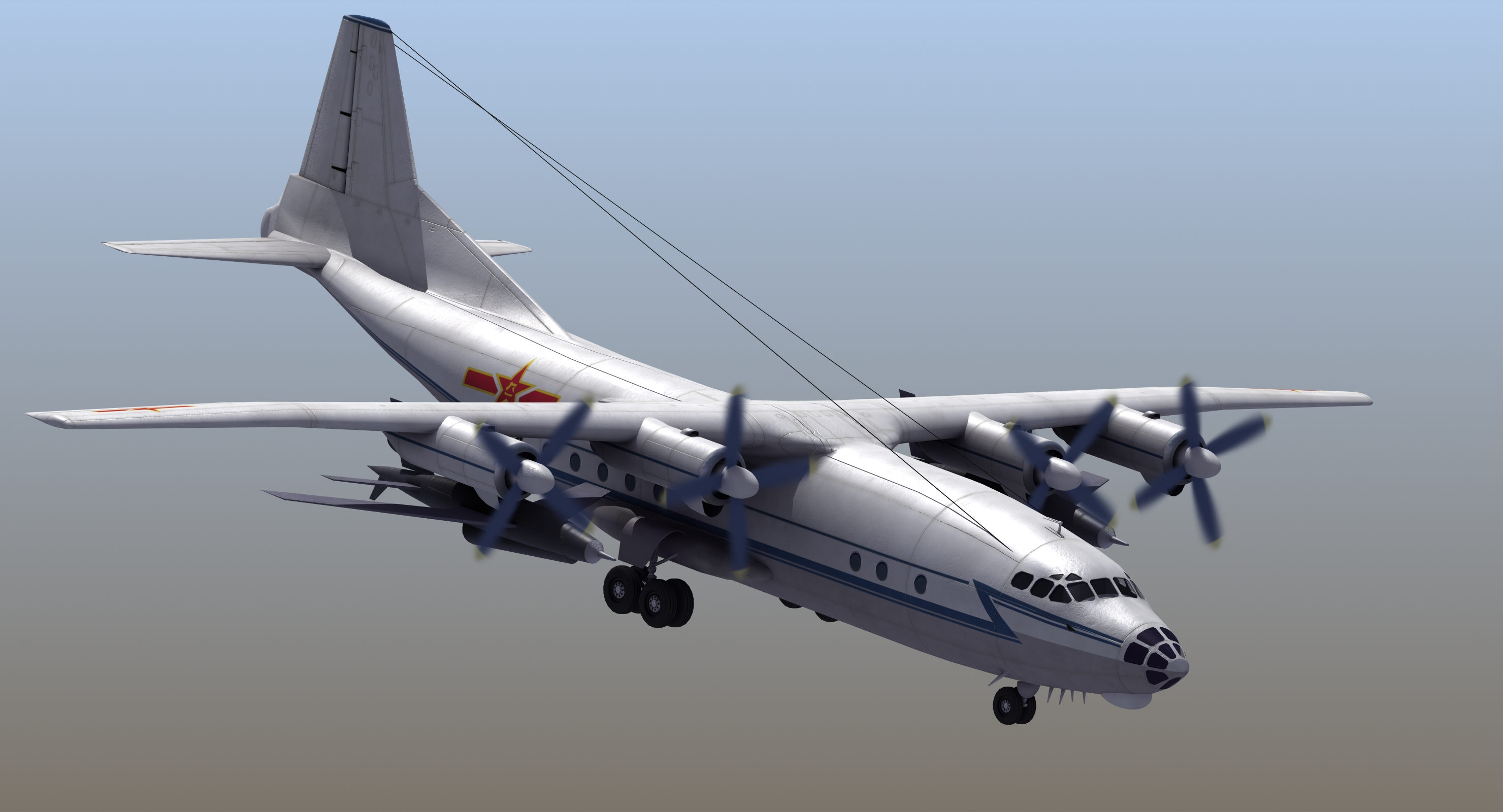 3D chinese support aircraft model - TurboSquid 1303799