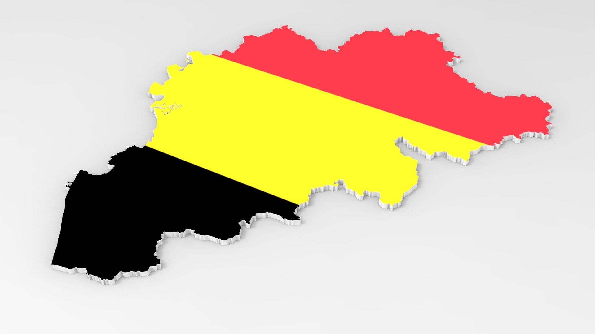 Belgium 3d Map 3D Model - TurboSquid 2383294