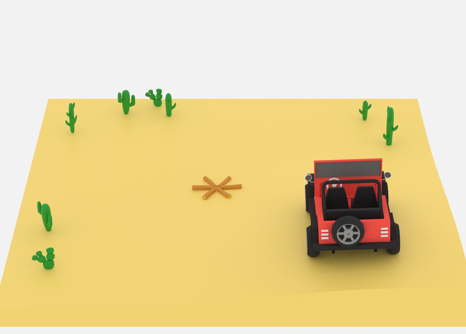 3D Cartoon Jeep Wrangler Model - TurboSquid 1640215