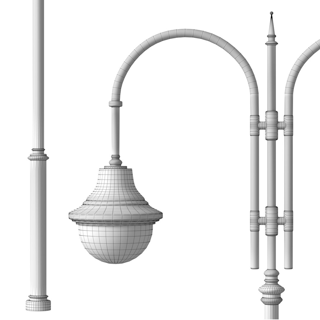 3D Lamp Post - TurboSquid 1591458