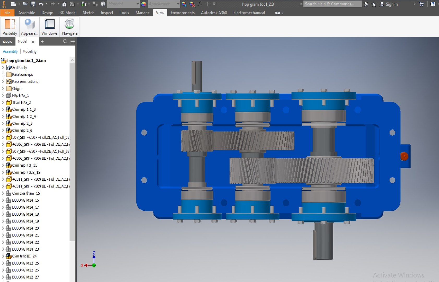 3D Two Stage Reduction Gear Box - TurboSquid 1984047