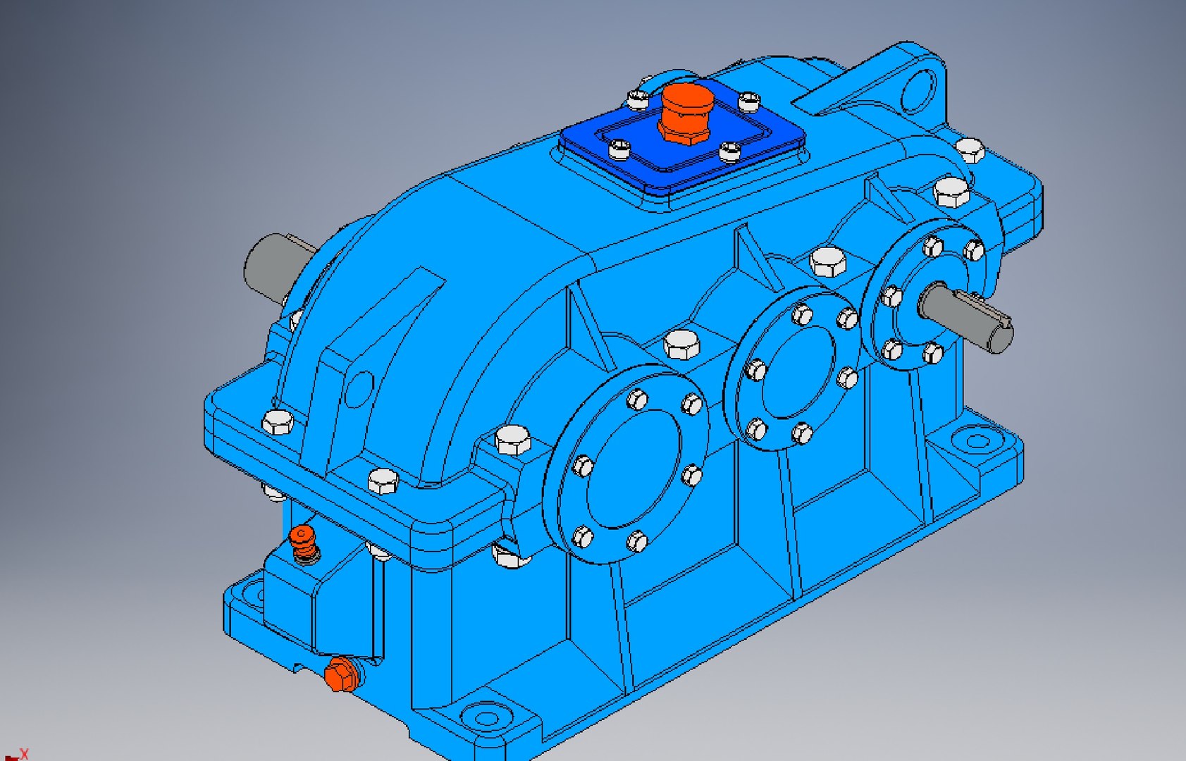 3D Two Stage Reduction Gear Box - TurboSquid 1984047