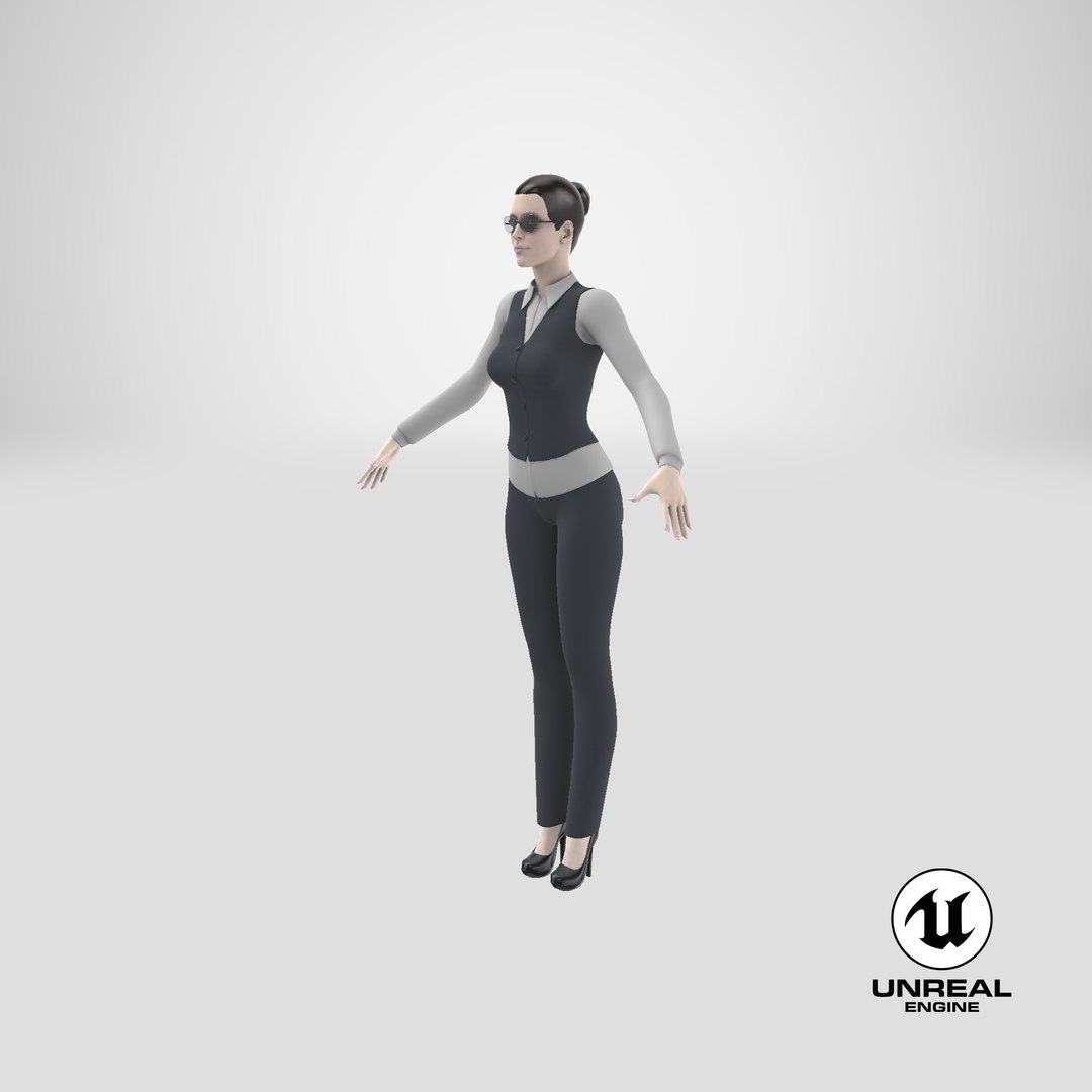 Business woman t-pose 3D - TurboSquid 1503669