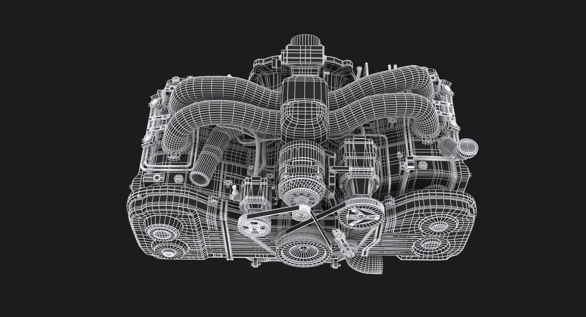 Boxer Engine Model - TurboSquid 1252632