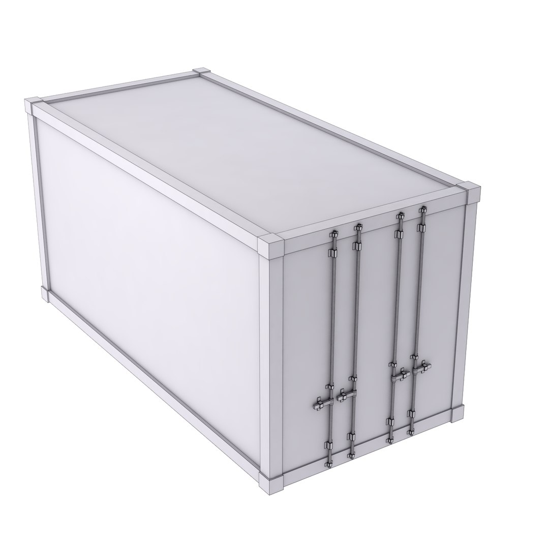 Modeled Cartoon Cargo Container Model - TurboSquid 1474676