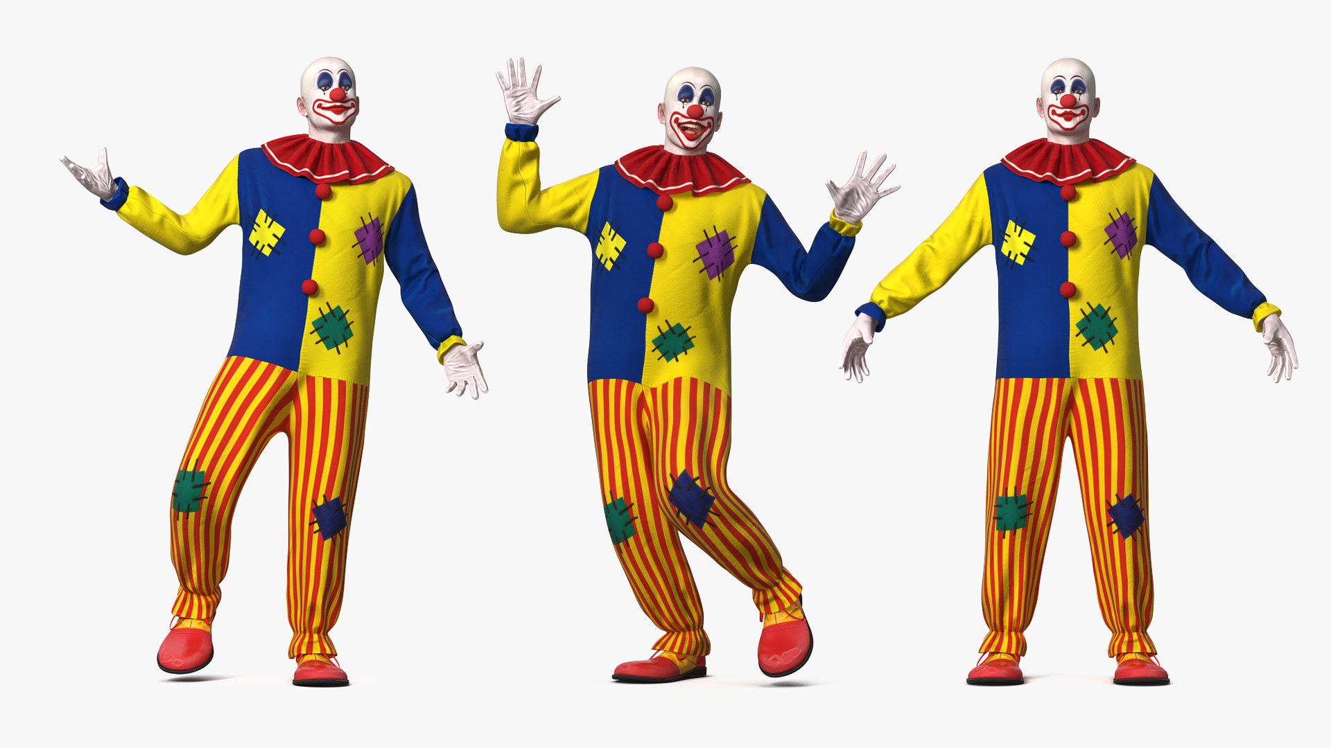 3D Bald Clown Rigged - TurboSquid 1602452