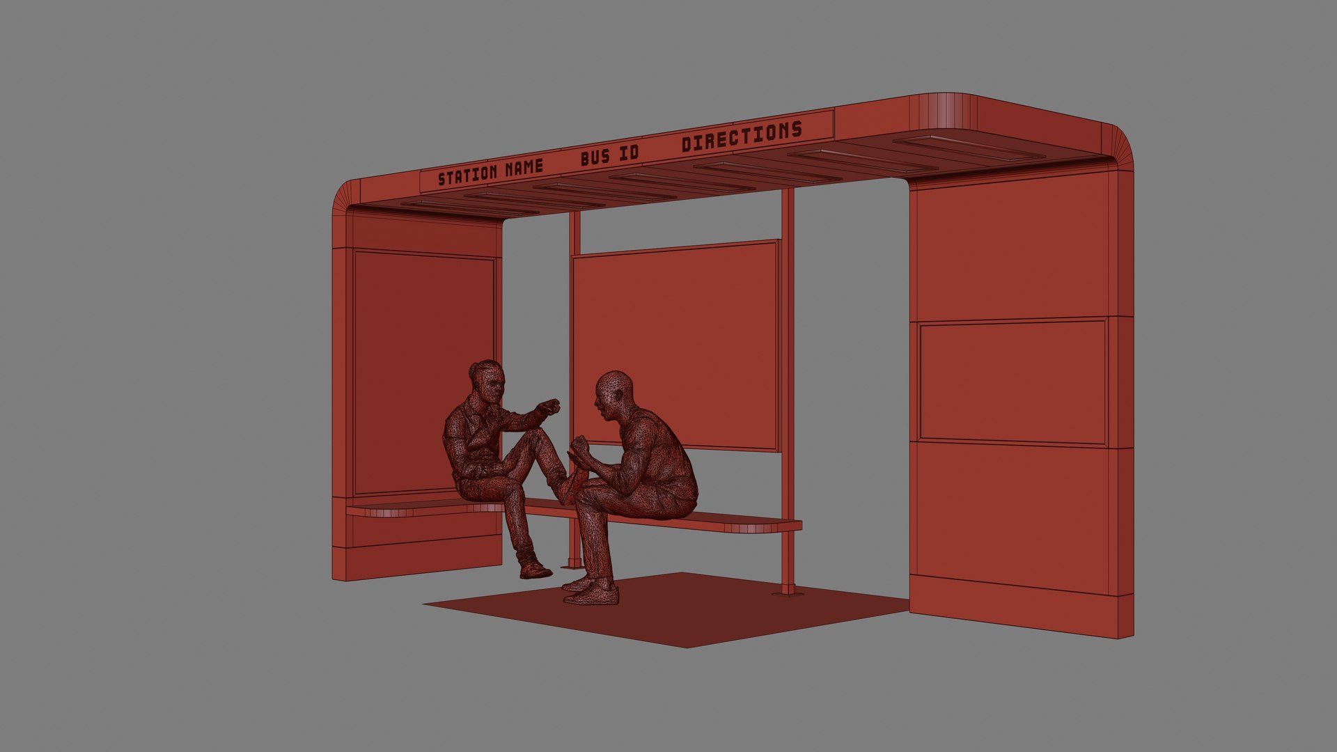 Modern Bus Stop 3D Model - TurboSquid 1713661