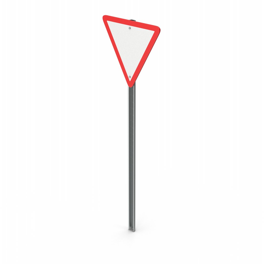 Road Sign Give Way 3D Model - TurboSquid 2039731