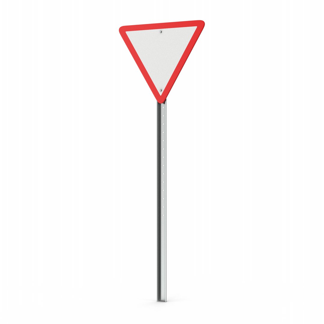Road Sign Give Way 3D Model - TurboSquid 2039731