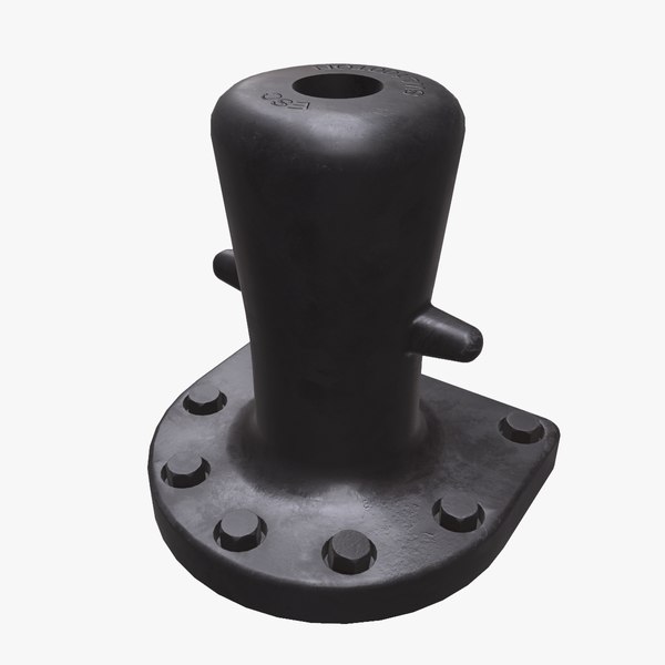 3D model Single Bitt Mooring Bollard - TurboSquid 2039872
