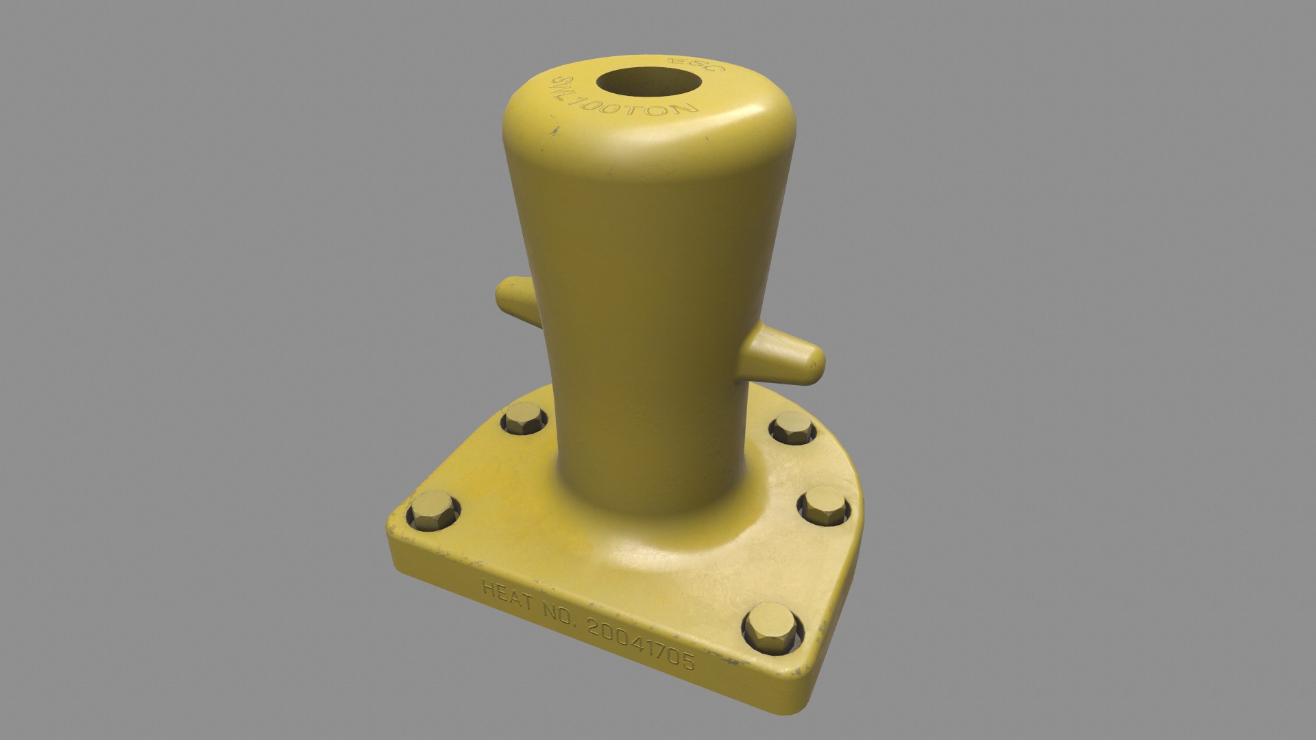 3D Model Single Bitt Mooring Bollard - TurboSquid 2039872