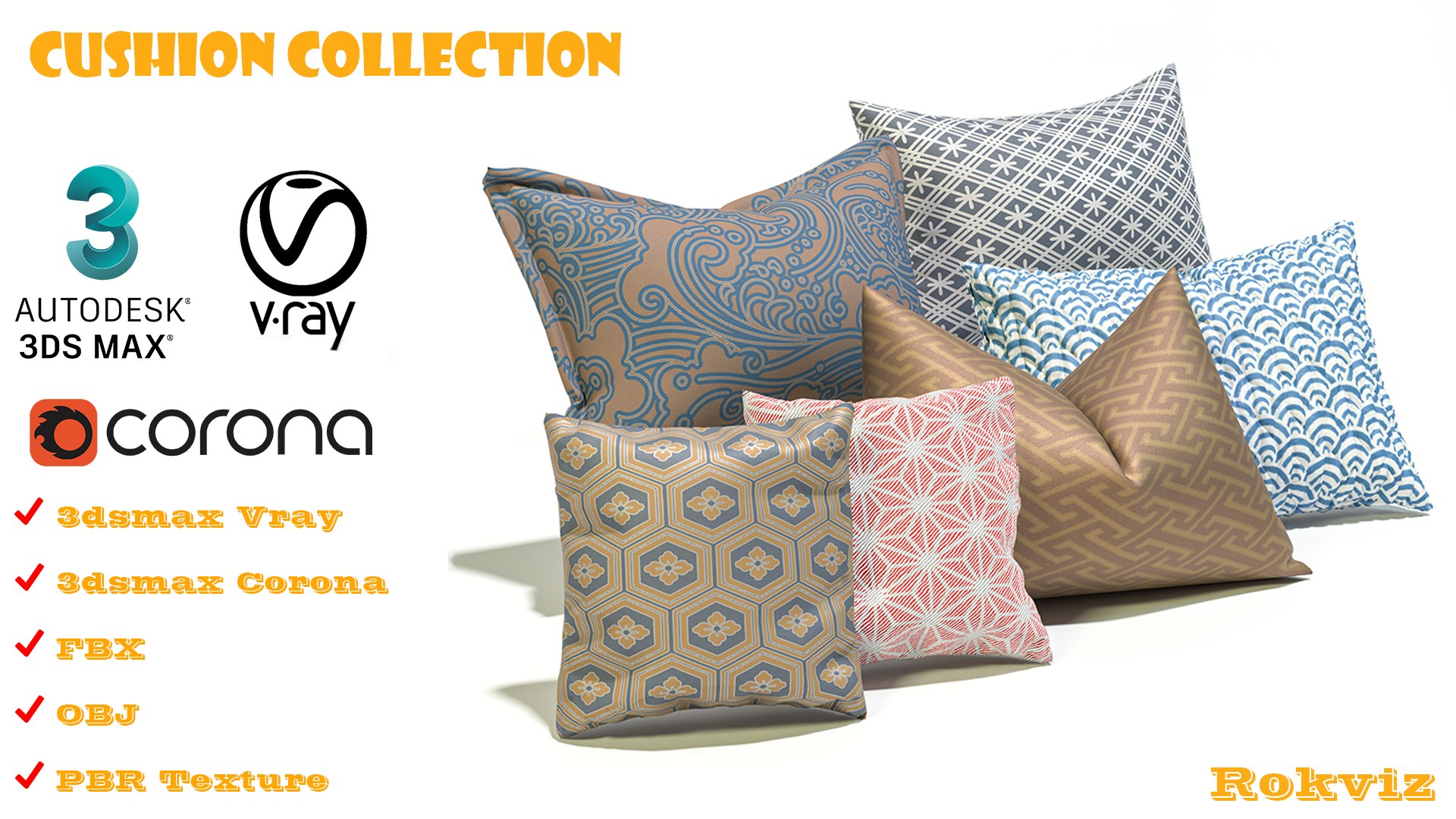 3D Model Cushion Collection - TurboSquid 1842026