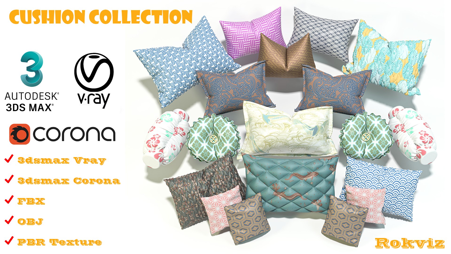 3D Model Cushion Collection - TurboSquid 1842026
