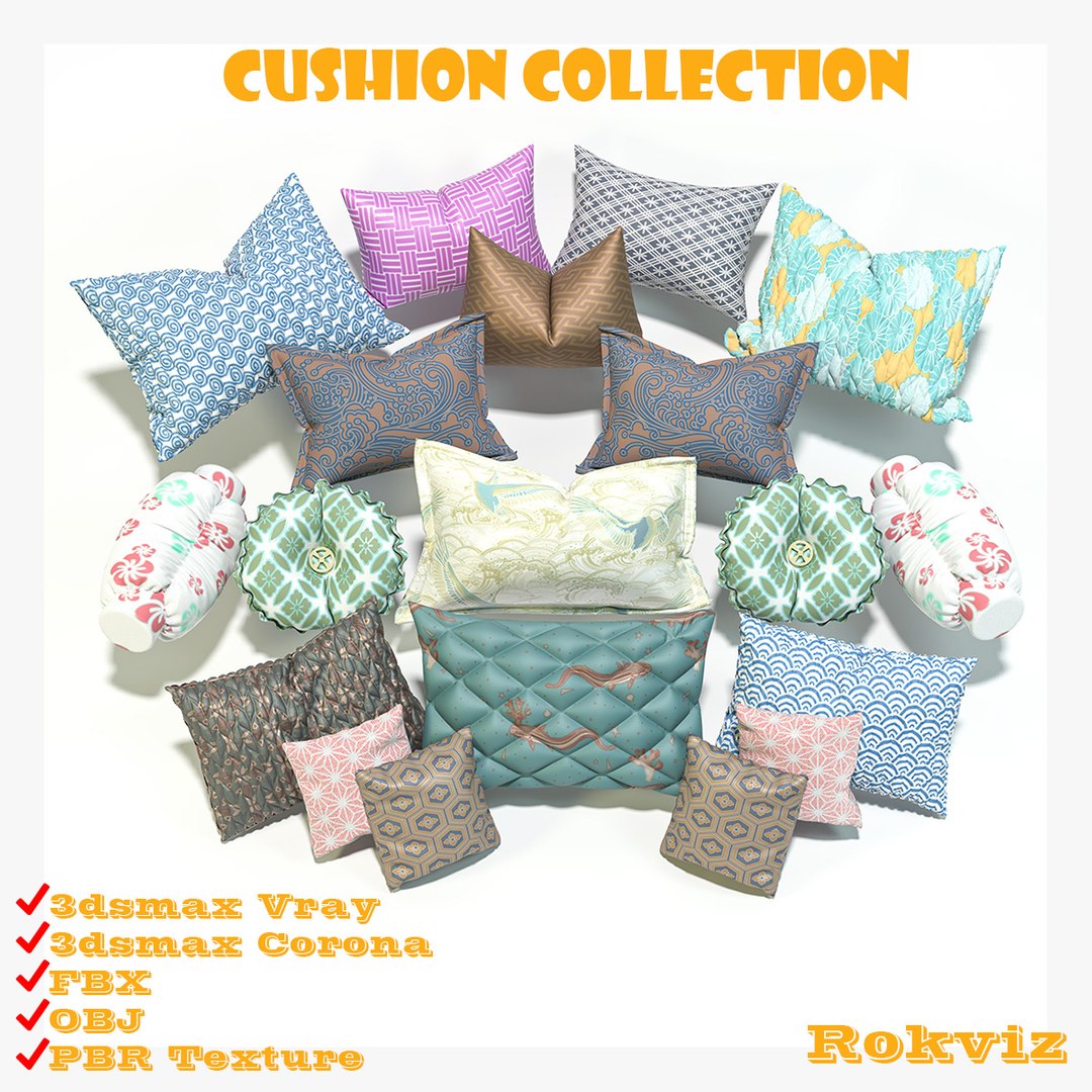 3D Model Cushion Collection - TurboSquid 1842026