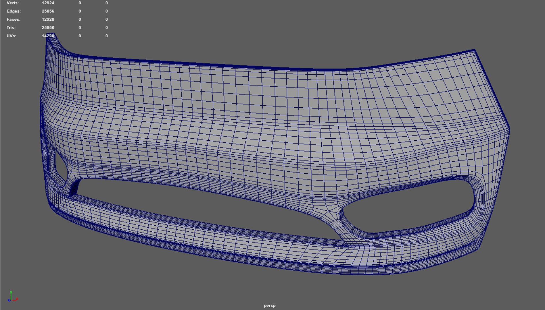 3D Front Bumper Custom 02 Model - TurboSquid 2026982