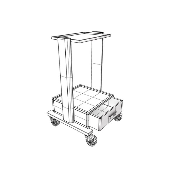 3d medical equipment trolley