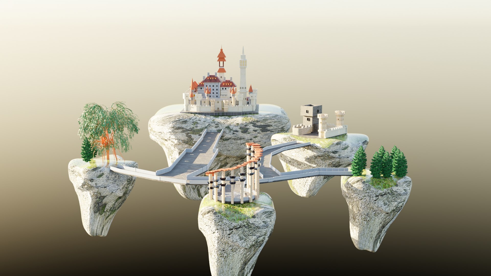 modelo 3d castillo verde - TurboSquid 1839014