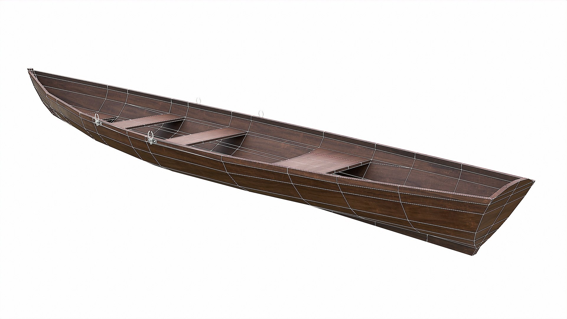 Painted Wooden Boat v9 3D model - TurboSquid 1850184
