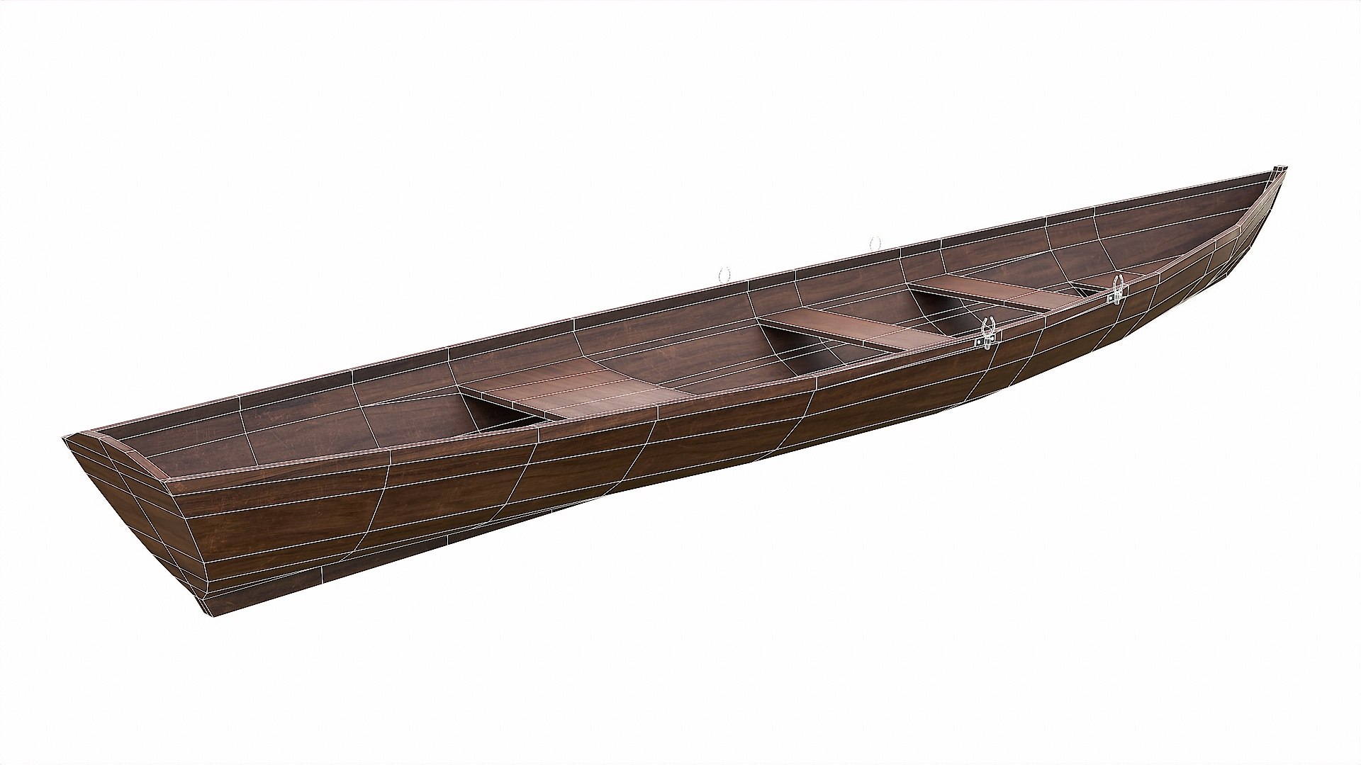 Painted Wooden Boat v9 3D model - TurboSquid 1850184