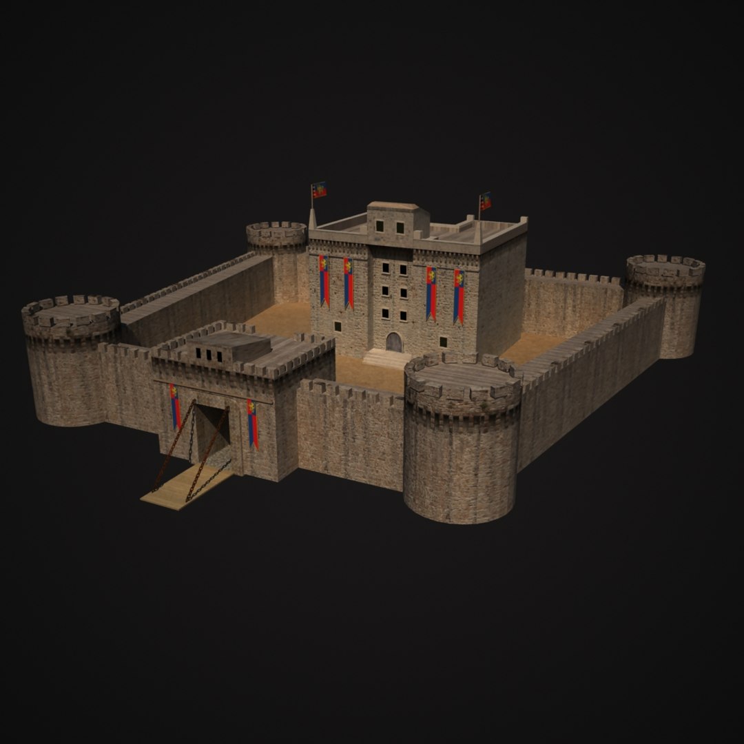 3d Medieval Castle Model
