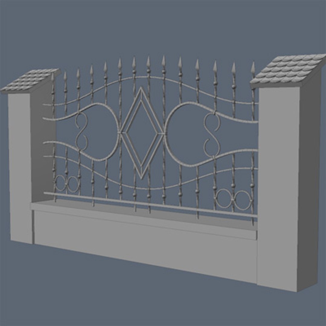 3d model fence exterior visualization