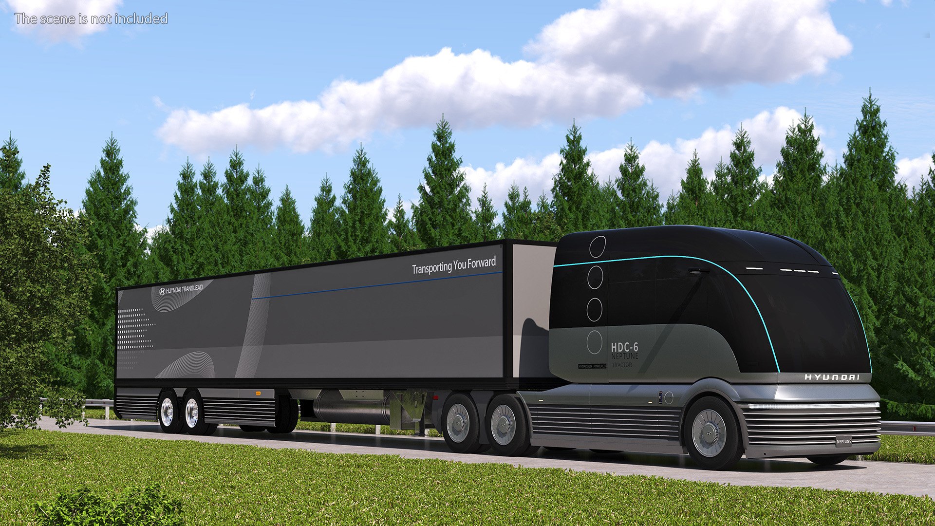 Hyundai HDC-6 Hydrogen Tractor and Trailer Rigged 3D model - TurboSquid ...