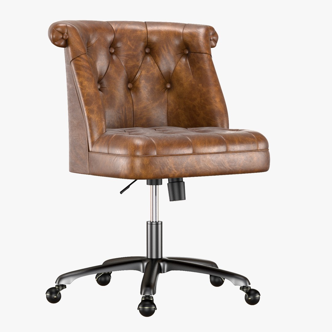 3D Treviso Tufted Desk Chair Model - TurboSquid 1351230