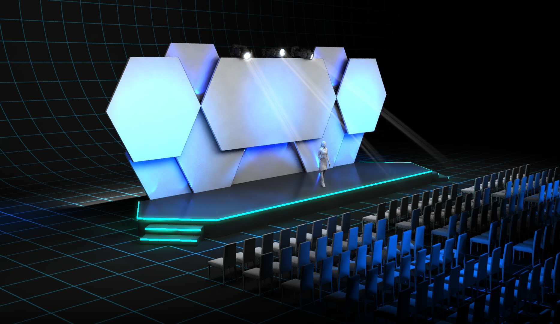 3D Model Pentagonal Shapes Mapping Stage - TurboSquid 1919767