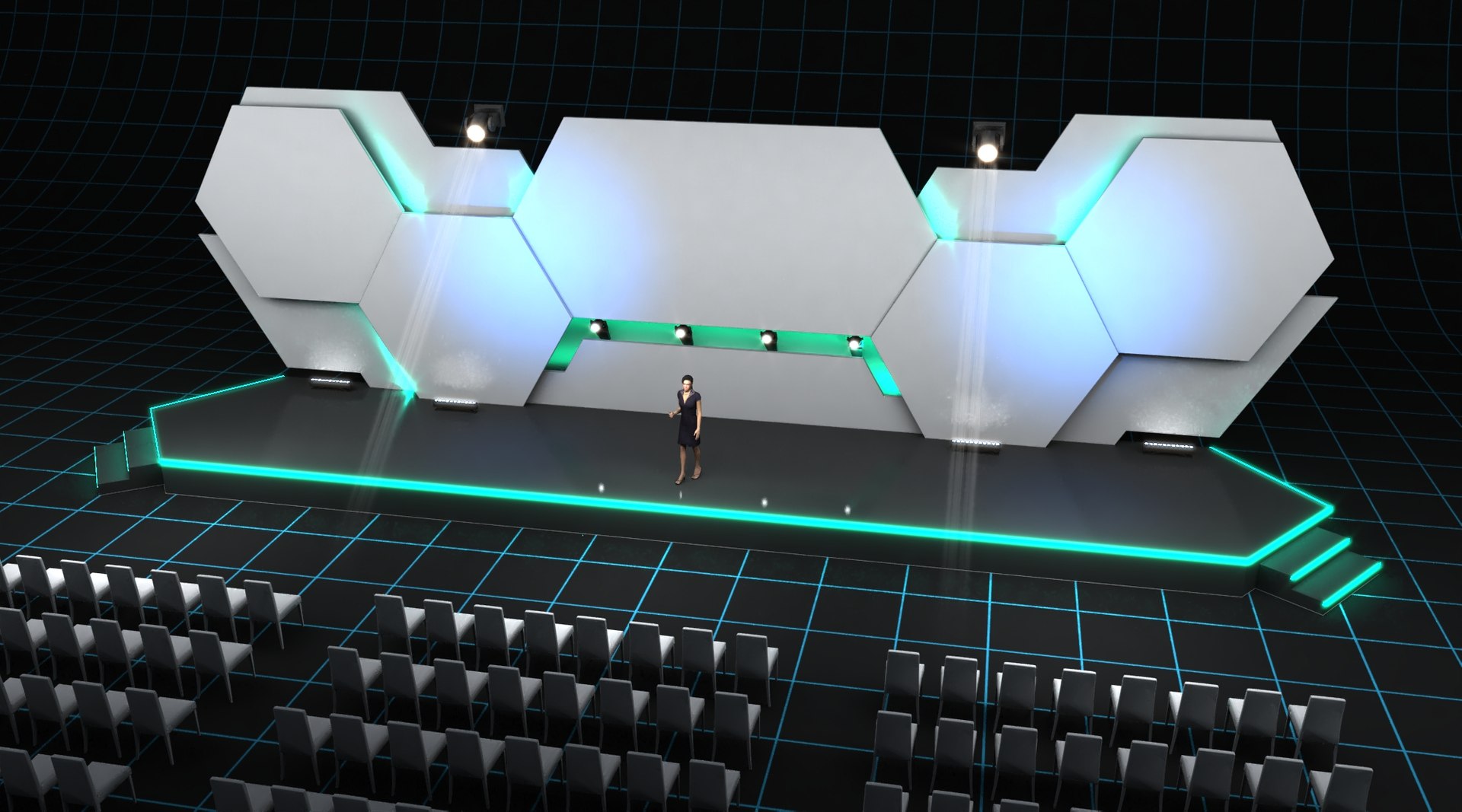 3D Model Pentagonal Shapes Mapping Stage - TurboSquid 1919767