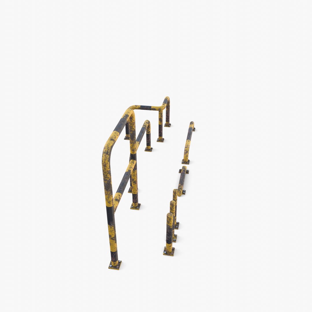 3D Traffic Safety Barrier Pack V2 - TurboSquid 2070441