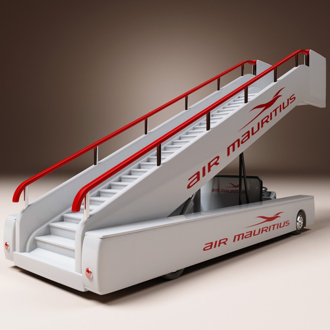 3d Model Airport Stairs Vehicle