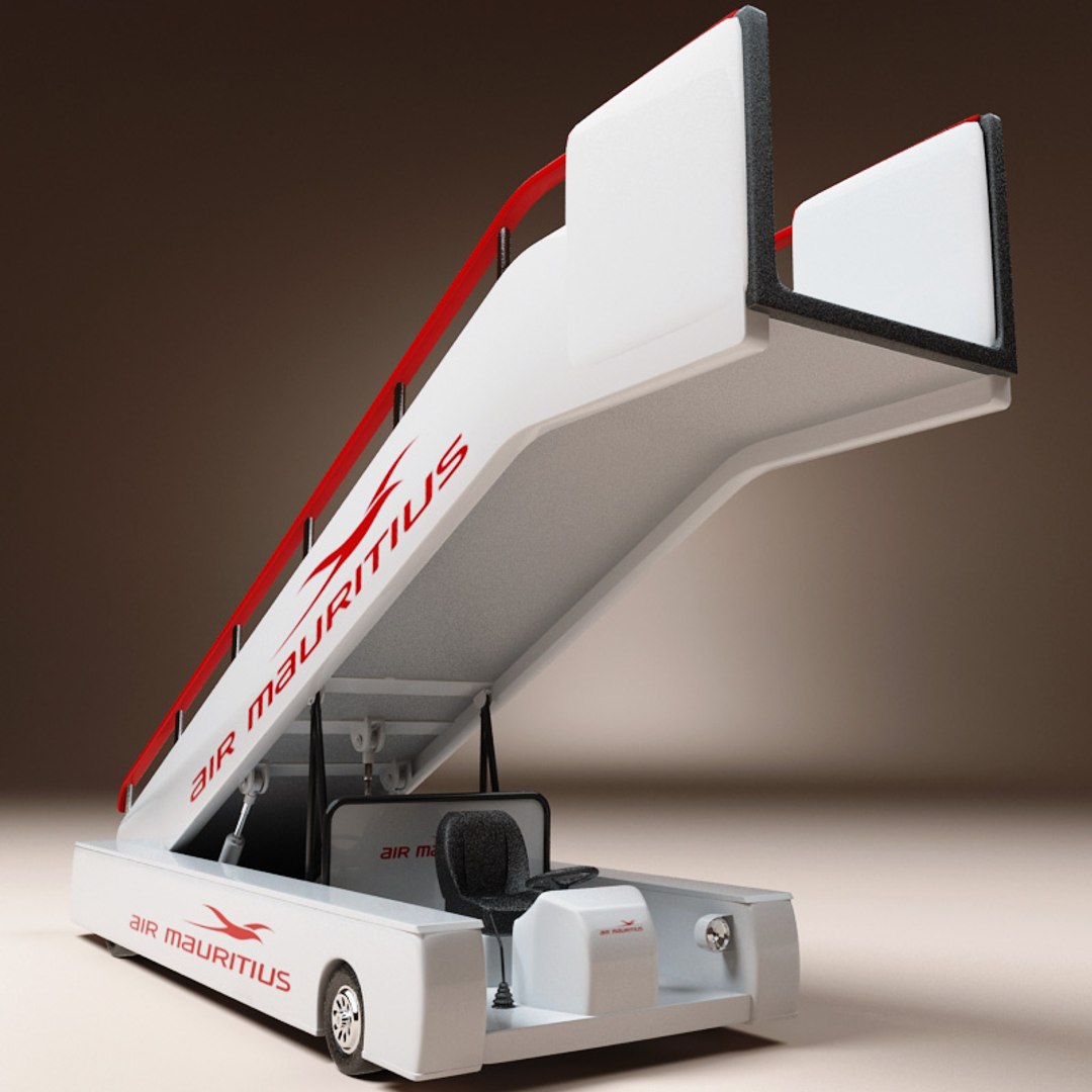 3d Model Airport Stairs Vehicle