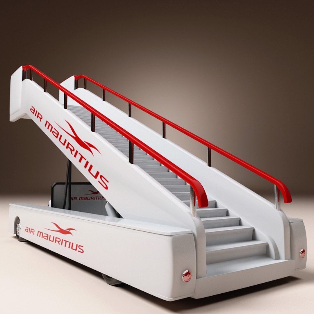 3d Model Airport Stairs Vehicle