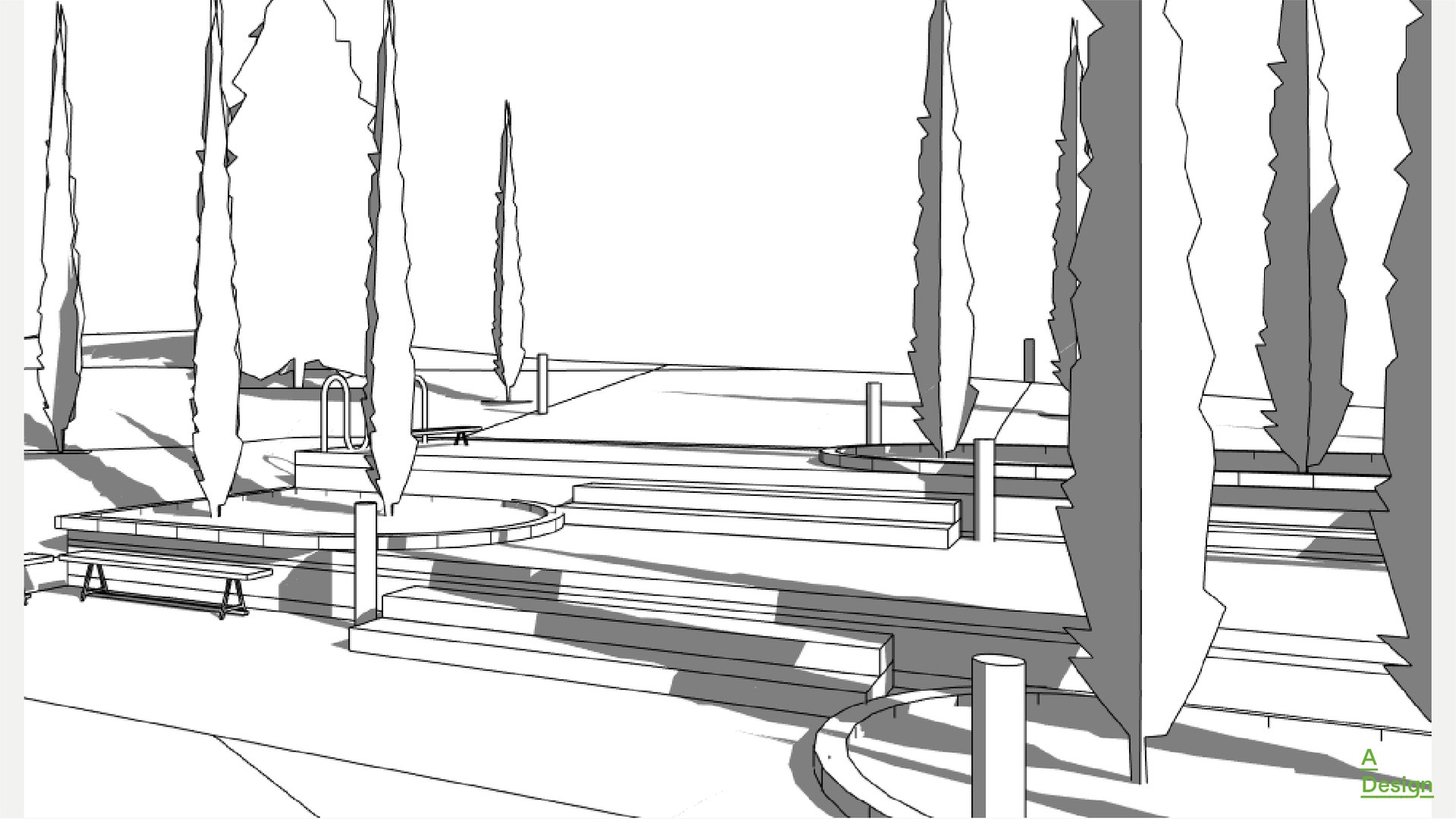 Rest zone - Revit model 3D model - TurboSquid 2018305