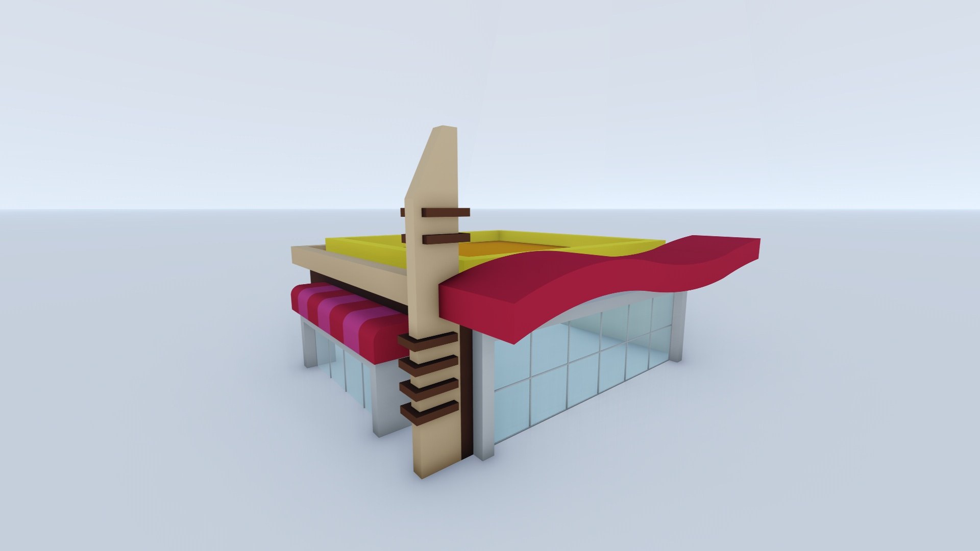 3D Shopping Building Cartoon Store 3DSSKPOBJ Model - TurboSquid 1739483