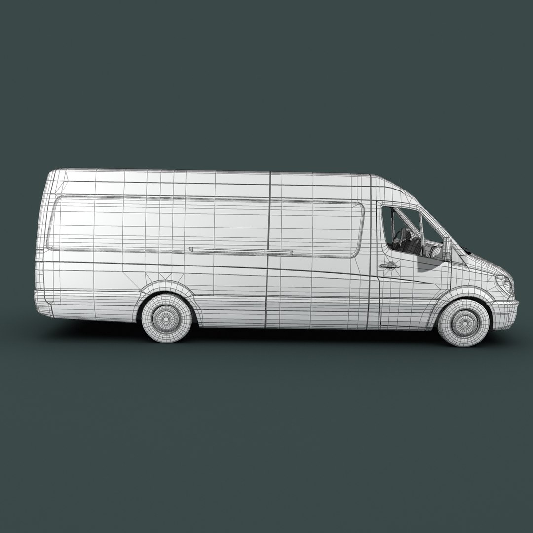 mercedes-benz sprinter long 3d model