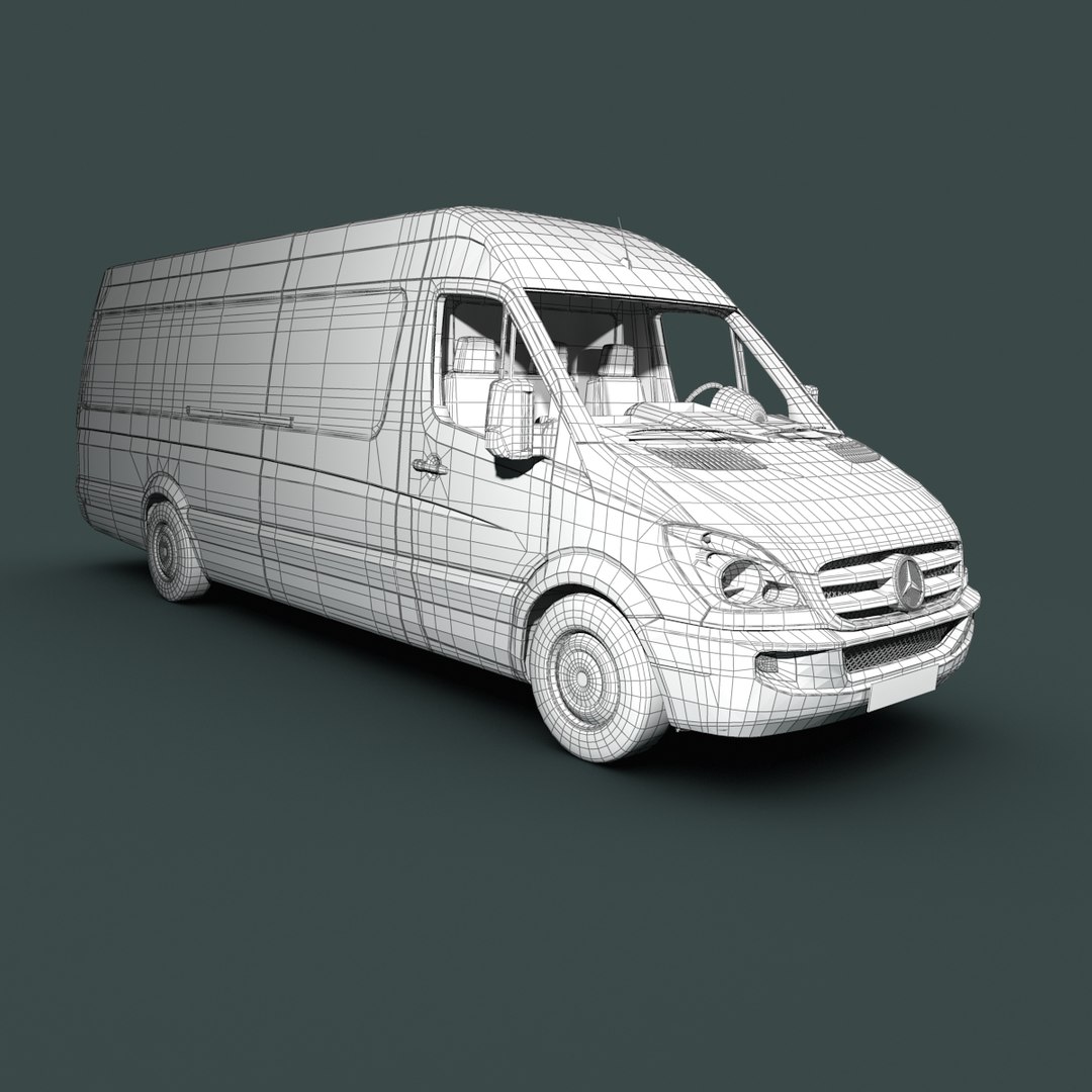 mercedes-benz sprinter long 3d model