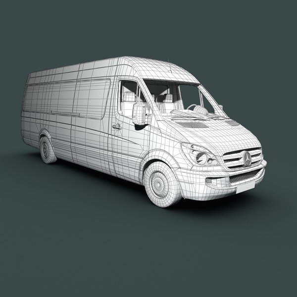 mercedes-benz sprinter long 3d model