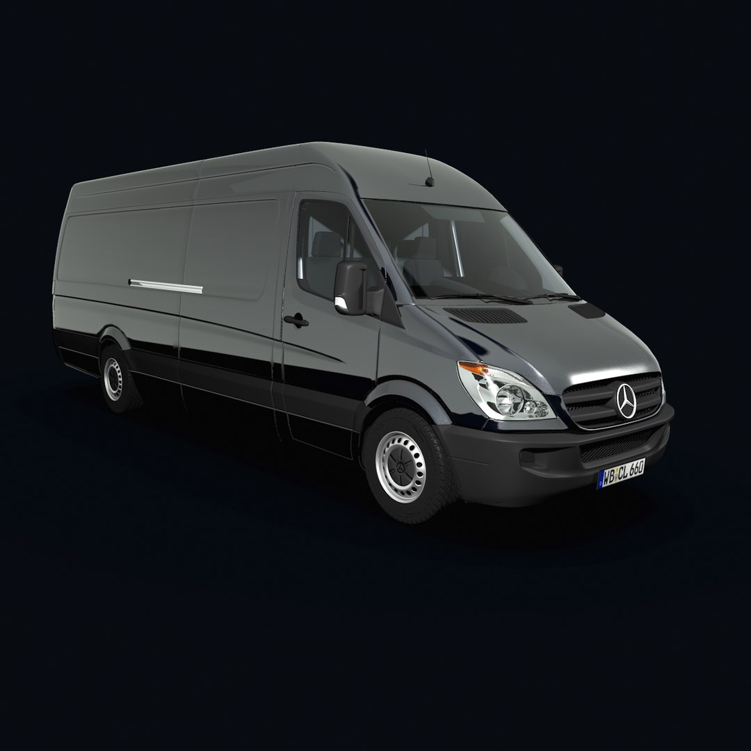 mercedes-benz sprinter long 3d model