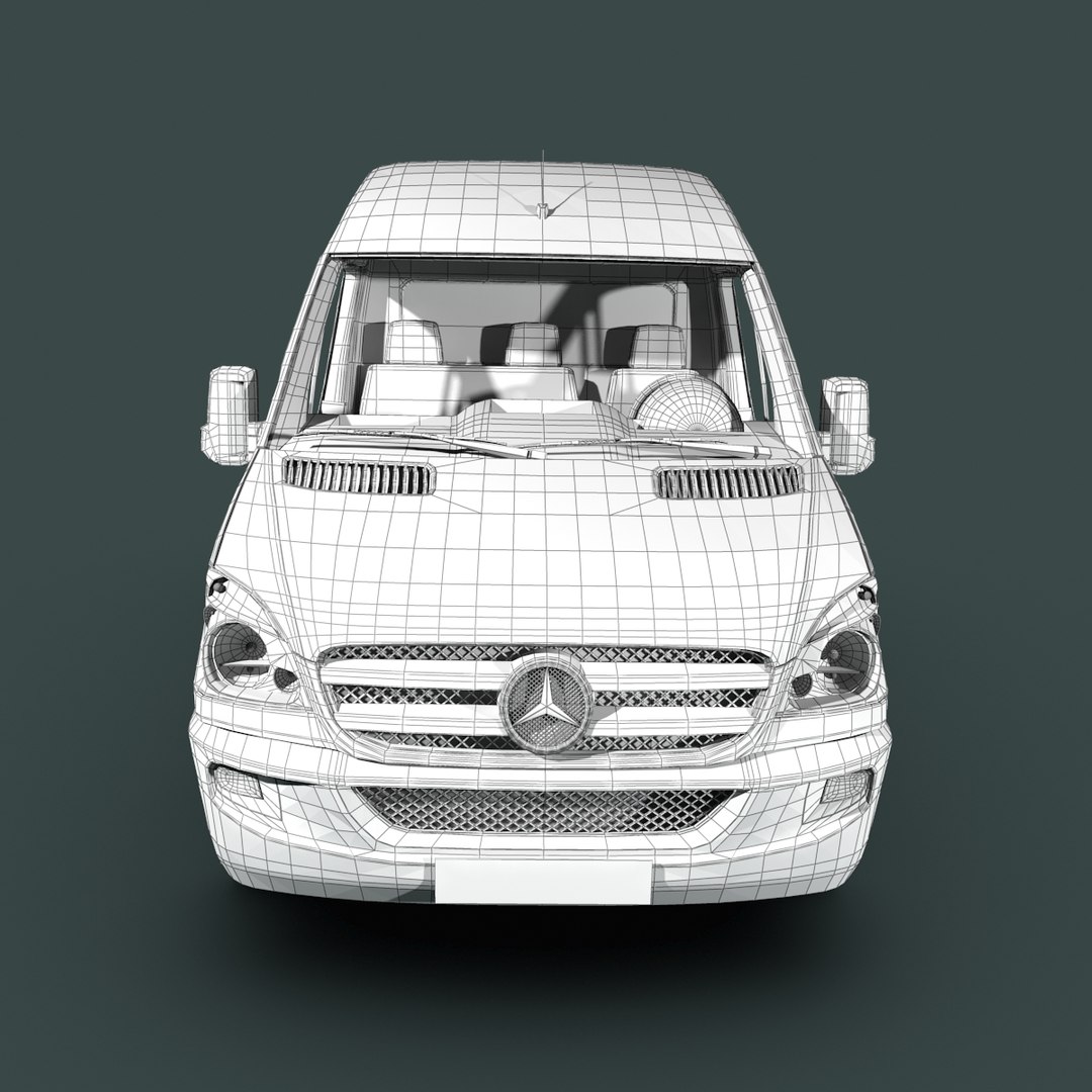 mercedes-benz sprinter long 3d model