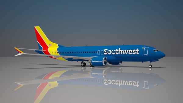 Southwest Airlines 737 max 8 model - TurboSquid 1725181