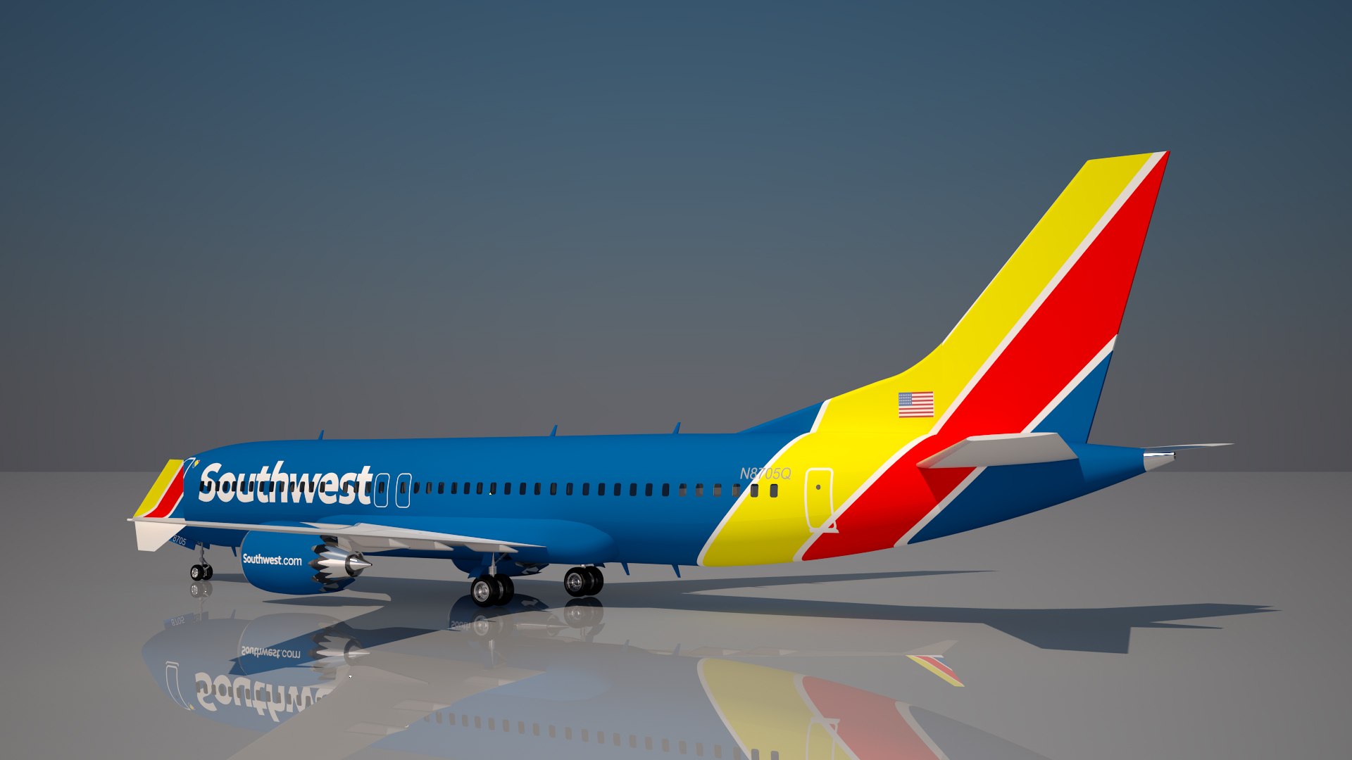 Southwest Airlines 737 Max 8 Model - TurboSquid 1725181