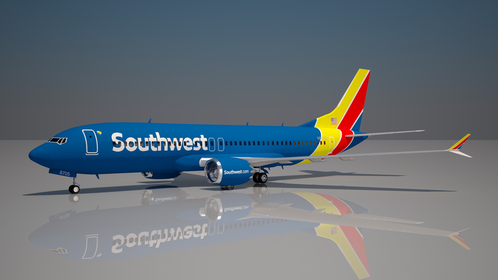 Southwest Airlines 737 Max 8 Model - TurboSquid 1725181